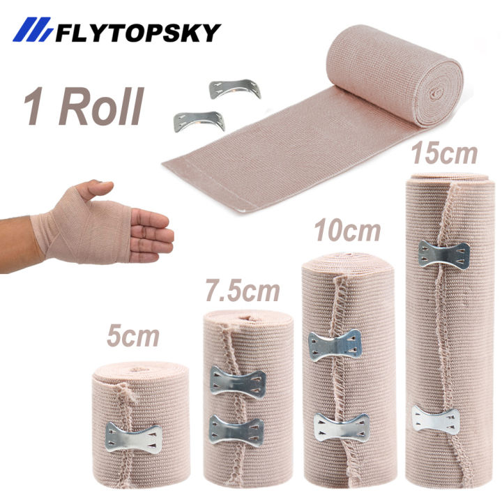 1 Roll Compression Bandage Wrap with Clips,Sports Bandages Tape for ...