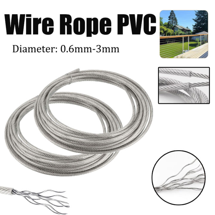 5M/10M Transparents Color PVC Plastic Coating 0.6-3mm 304 Stainlesss ...