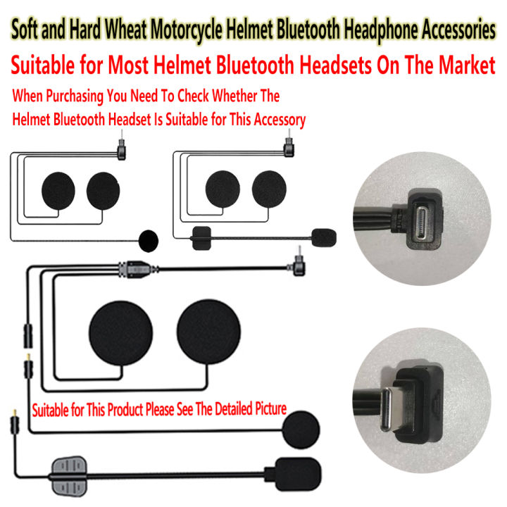 Motorcycle Helmet Bluetooth Headset Intercom Microphone Universal ...