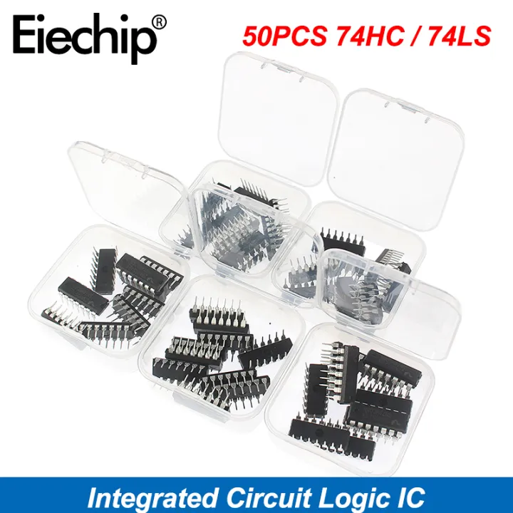 50PCS Integrated Circuit Logic IC 74HC/ 74LS DIP-14 5 values IC Chip ...