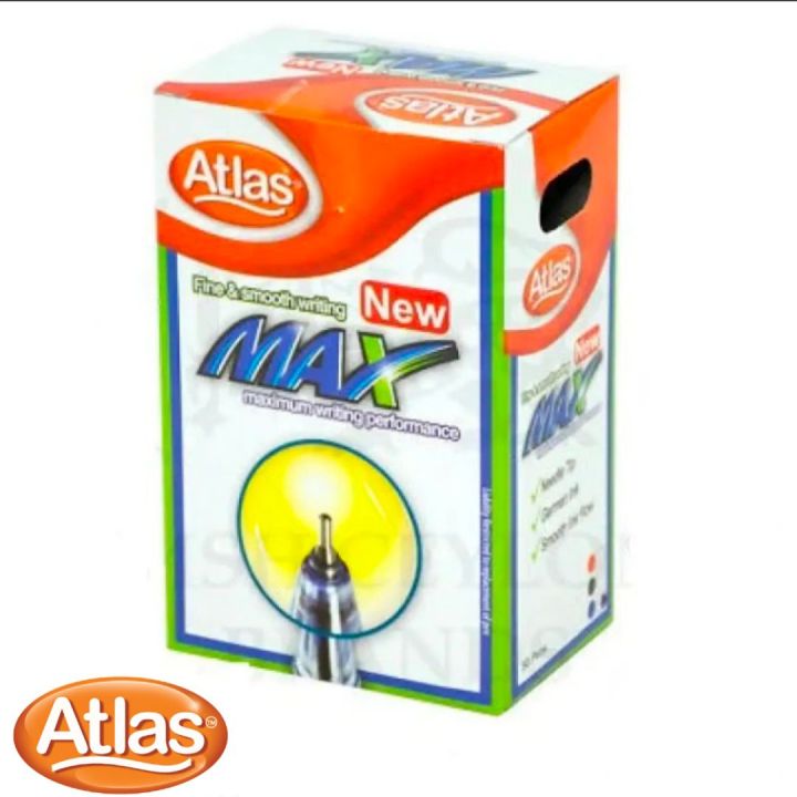 Atlas Max Ballpoint Pens - 50 PCs Box | Daraz.lk