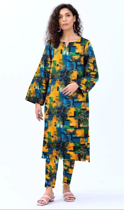 NishA by Nishat LINEN ALLOVER 2pc New design | Daraz.pk