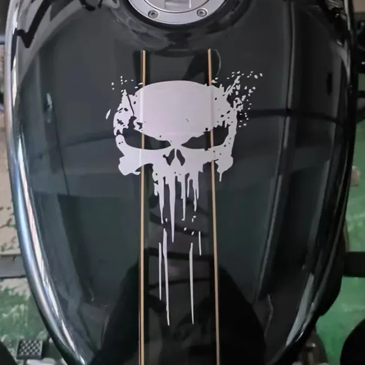 Blood Skull Motorcycle Sticker Racing Side Body Fuel Tank Cool Helmet ...