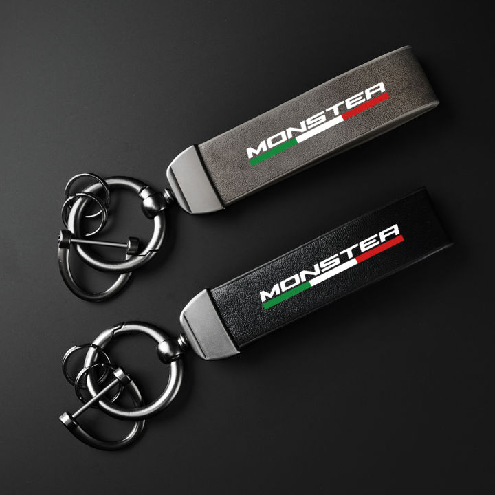 High-Grade leather Motorcycle Keychain Holder Keyring for Ducati ...