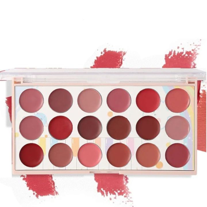 Original 18-Color Lipstick Palette – Versatile Shades with Creamy ...