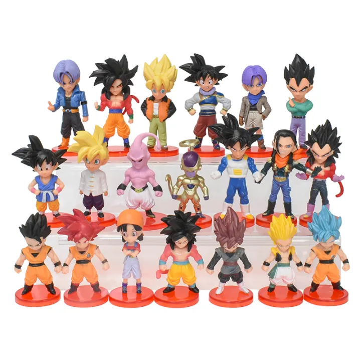 Dragon Ball Z Super Saiyan Goku Anime Figure Toy DBZ Mini Majin Buu ...