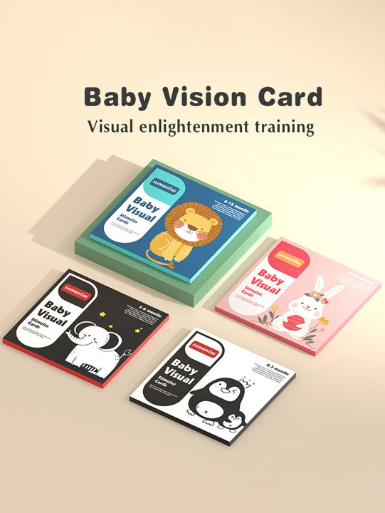 Montessori Baby Visual Stimulation card toy Black and White card high ...