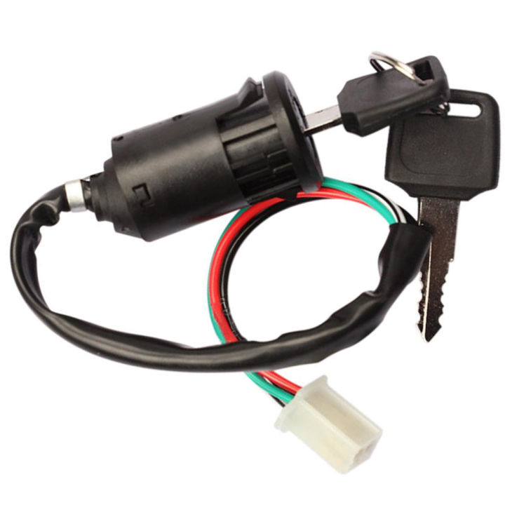 ATV Ignition Switch Key With Wire & Lock for Most Quad Dirt Bikes 50cc ...