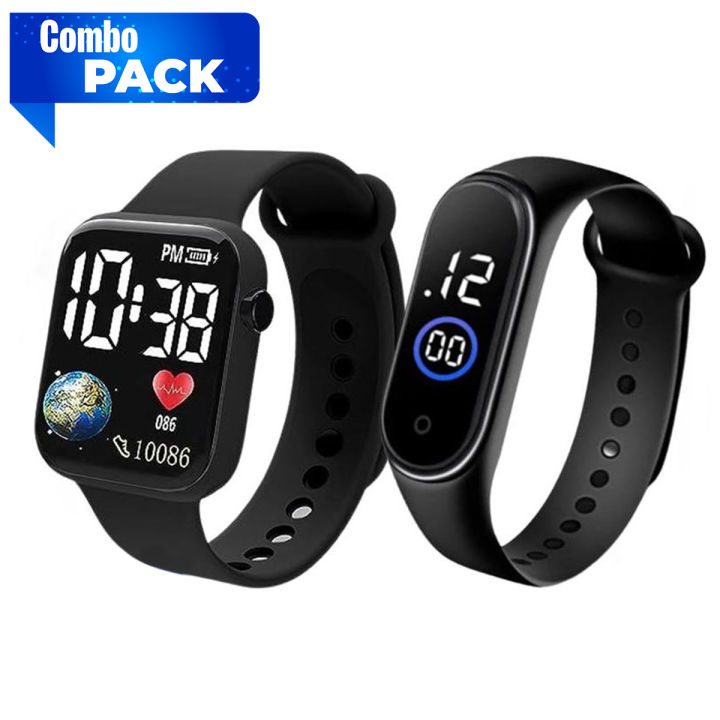 Combo Offer LED Digital Sports Watch and Ring Touch Watch | Daraz.com.bd
