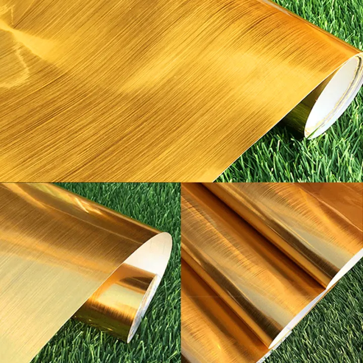 Brush Gold Self-Adhesive Metallic Contact Paper – 14x39.37 Inches ...