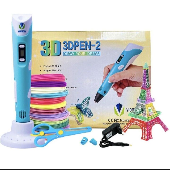 3D Pen 3D Printing Pen PLA Drawing Printer Pen LCD Display with 3 ...