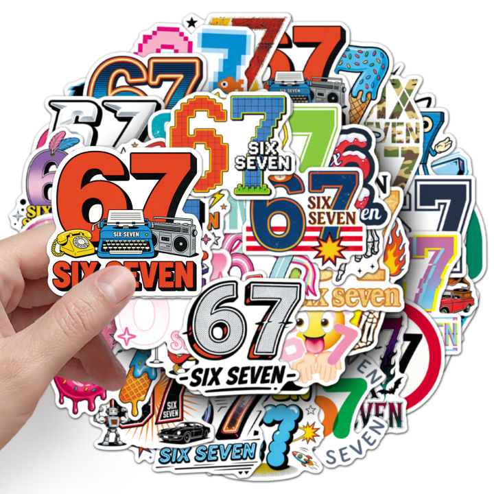 50PCS Six Seven Boys Meme Stickers Pack Trendy Cute Funny Cartoon ...