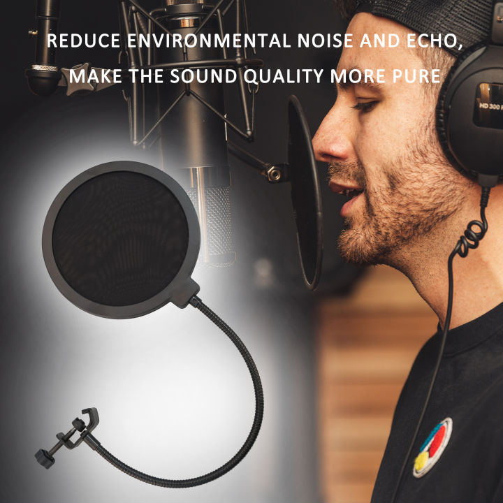 Microphone accessories Metal pop filter universal microphone windshield ...