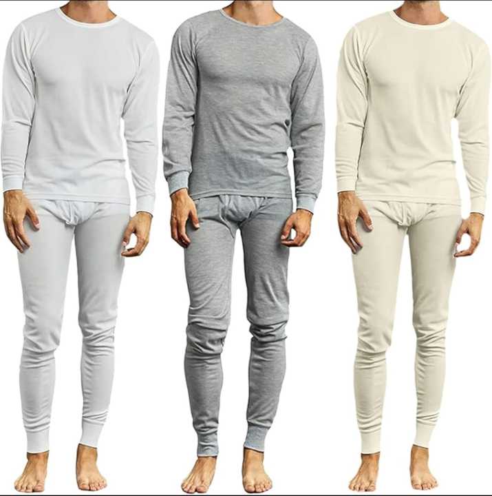 Men Thermal Suit Winter Warm Stretchable One Size | Body Fit Thermal ...