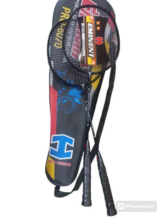 EMINENT RACKET PAIR Pro 6070 | ORIGINAL NET | WITH BADMINTON BAG ...