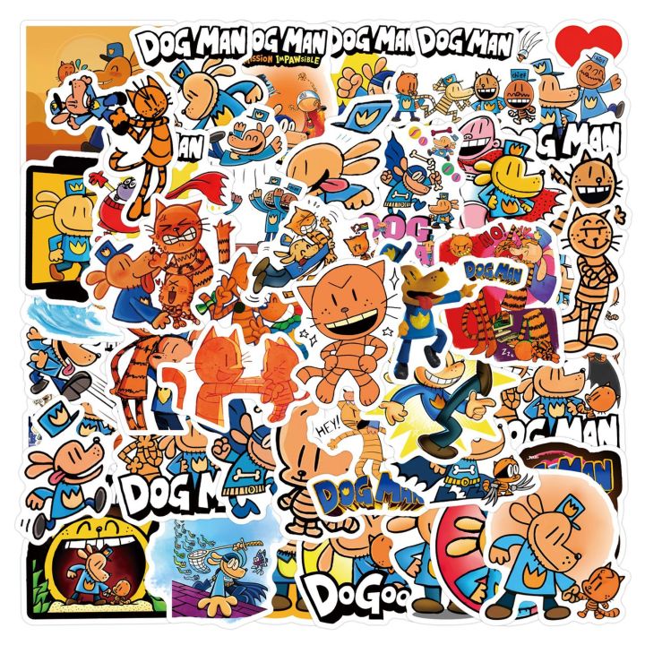 50PCS Dog Man Stickers Decals For Phone Laptop Suitcase Notebook ...