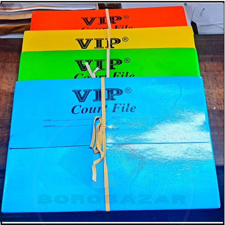 VIP Court File – 12 Pcs Set, Multi Colour Legal Document Folder for ...