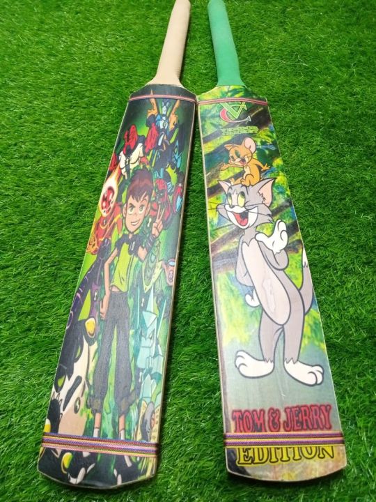 New Edition Sublimated Ben Ten and Tom and Jerry Tape Ball Cricket Bat ...