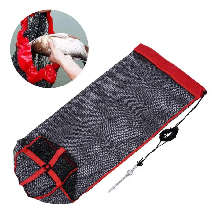 Foldable Fish Net Bag Nylon Float Trap Monofilament Fishing Bundle ...