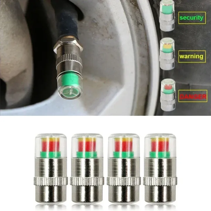 4PCS Car Truck Motorcycle Tire Pressure Monitoring Alarm Auto Tire ...
