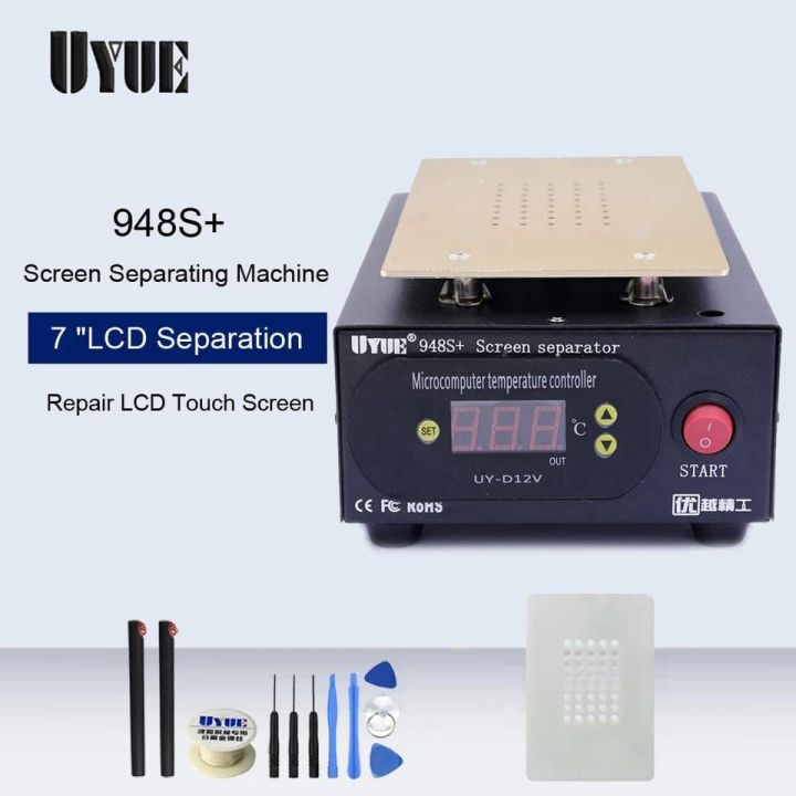 Separator Machine LCD screen separation UYUE 948S+ 7inch Build-in Pump Vacuum Screen Repair Kit ...