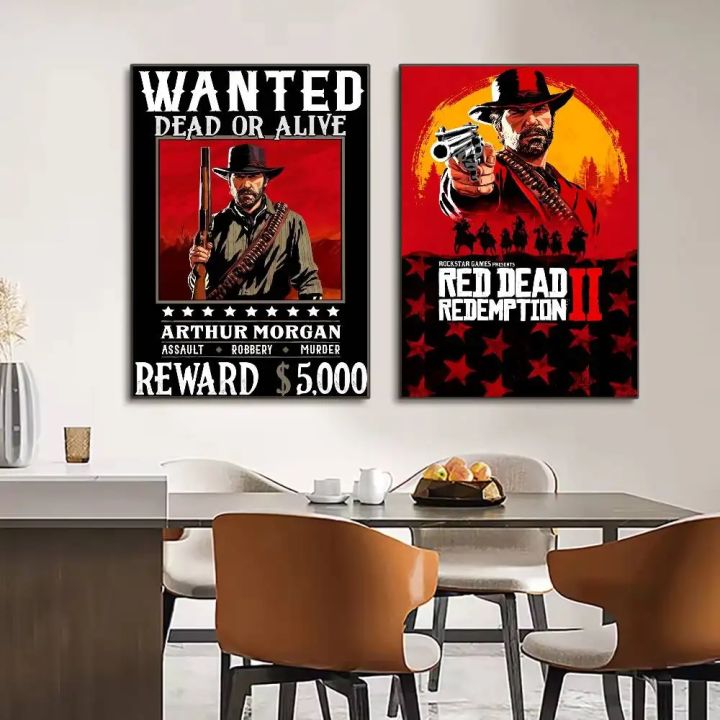 Game Red Dead Redemption 2 Poster HD Art Sticky Wall Waterproof Home ...