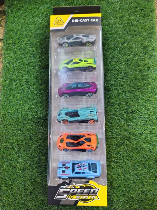 Speed Die-Cast Car Set | 6 Pcs Metal Diecast Toy Cars for Kids ...