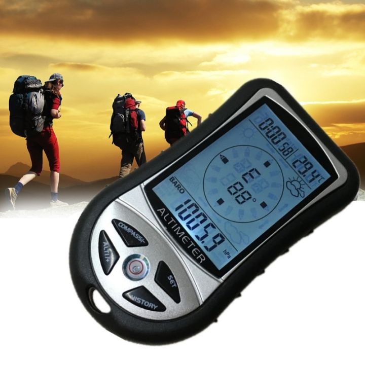 8-in-1 Handheld Electronic Altimeter Compass Pressure Gauge Elevation ...