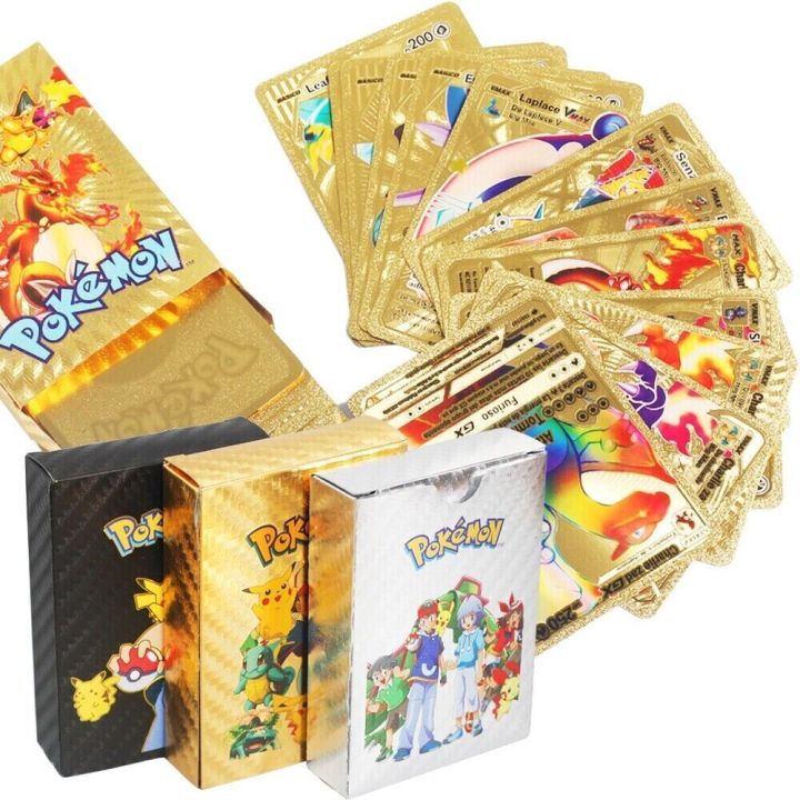 55 PCS Gold Foil Card Assorted Cards TCG Deck Box - V Series Cards Vmax ...