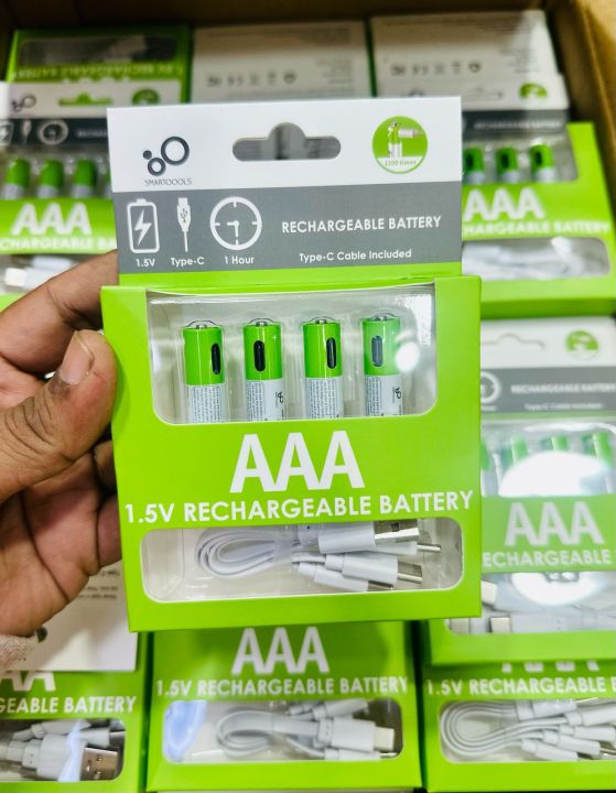 AAA/AA 1.5V Rechargeable Pencil Battery 4 Pcs | Daraz.com.bd