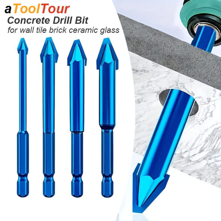 Straight Masonry Concrete Drill Bit Set Eccentric Glass Ceramic Tile ...