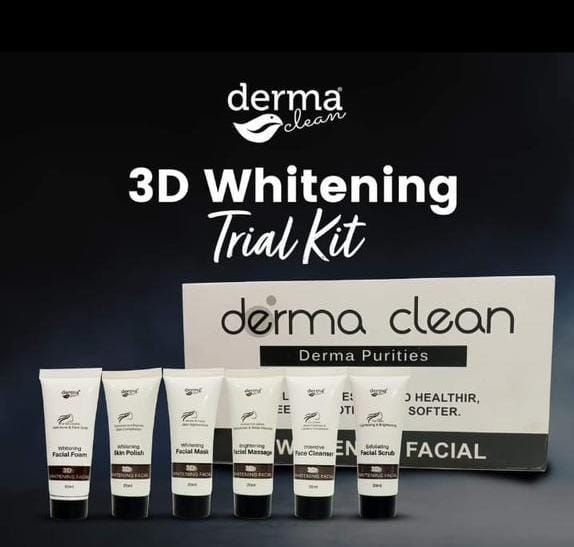 Derma Clean 3d Whitening Facial Trial Kit | Daraz.pk