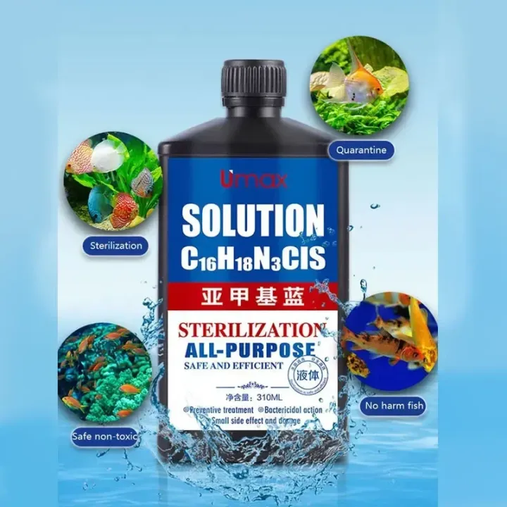 310ML Methylene Blue Solution Ornamental Fish for Aquarium Removal of ...
