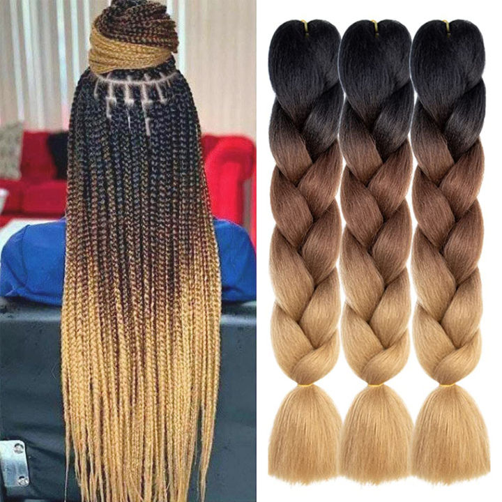 Tereshar 1Pcs 24inch 100g Synthetic Braiding Hair Extensions Jumbo ...