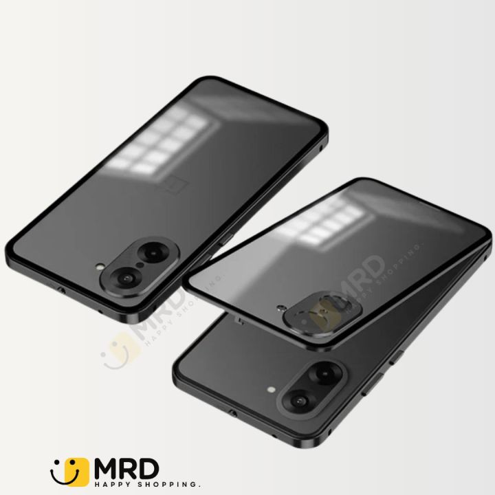 OnePlus Nord CE5 Aluminum Alloy Pop-Up Snap Lock Case – Back Side Glass ...