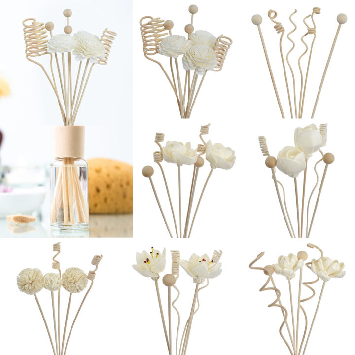 6PCS/8PCS/9PCS Artificial Flower Rattan Reed Fragrance Aroma Diffuser ...