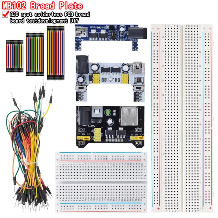 3.3V/5V MB102 Breadboard power module+MB-102 830 points Prototype Bread board for arduino kit ...