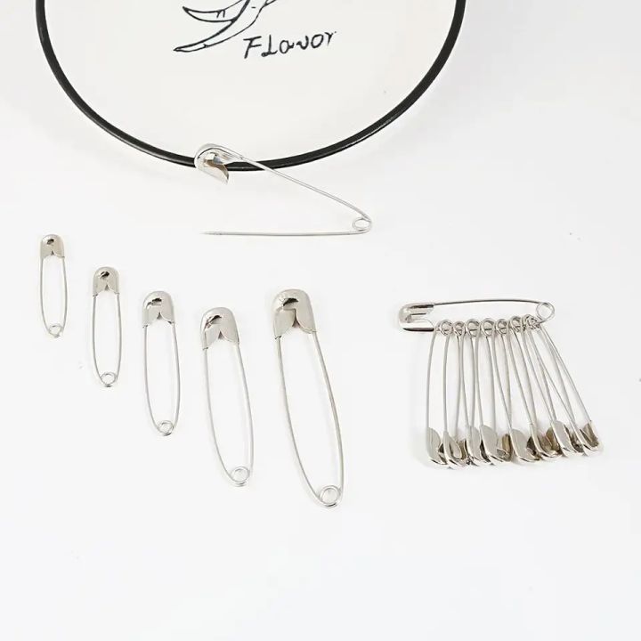 60 Pcs Safety Pins Multiple Sizes Silver Color Set Safety Pins Assorted ...