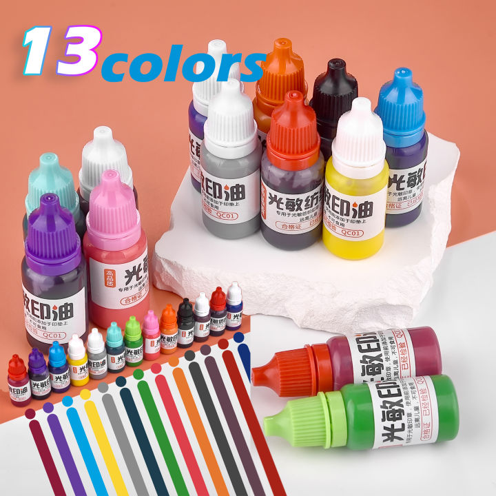 10ml Ink Textile Clothes Waterproof Stamp Ink Photosensitive Ink For ...