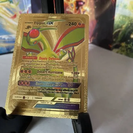 Flygon GX HP240 - Gold Foil Fan Art Pokemon Card - NM | | Daraz.pk