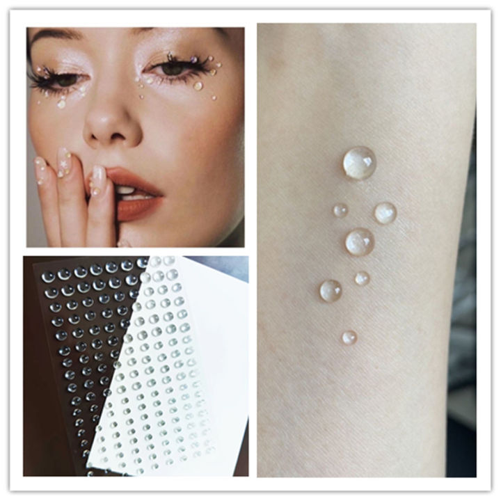 Elegant and delicate pure water drop stickers makeup accessories ...