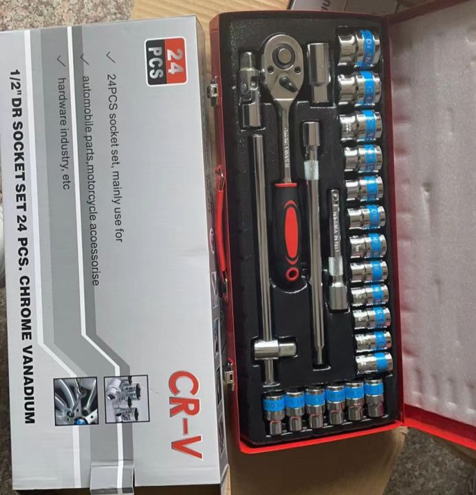 24PCS RACHET WRENCH SOCKET SET 8MM TO 32MM | Daraz.pk