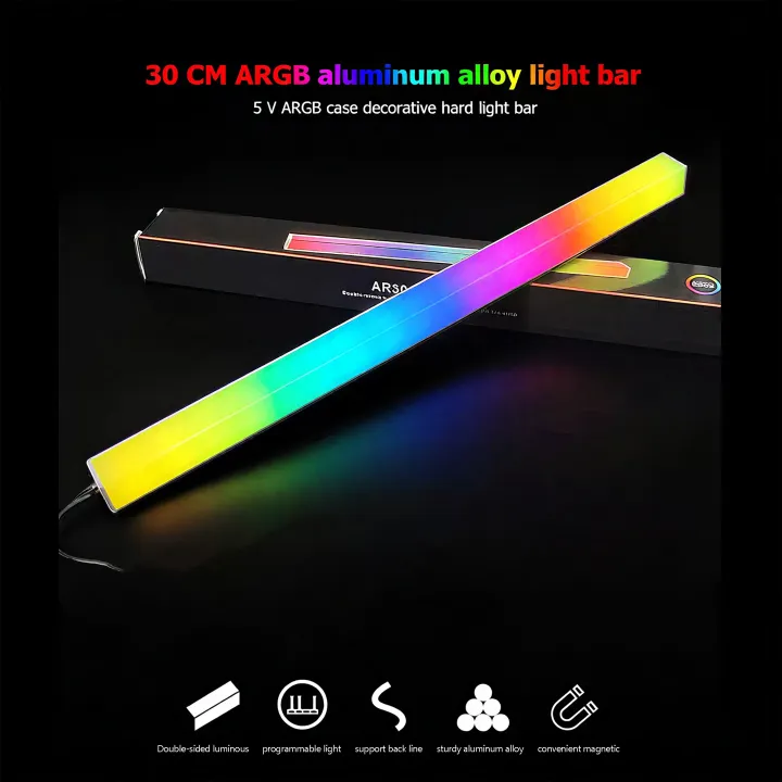 30cm PC ARGB LED strip with 5V/3pin game light strip and chassis ...