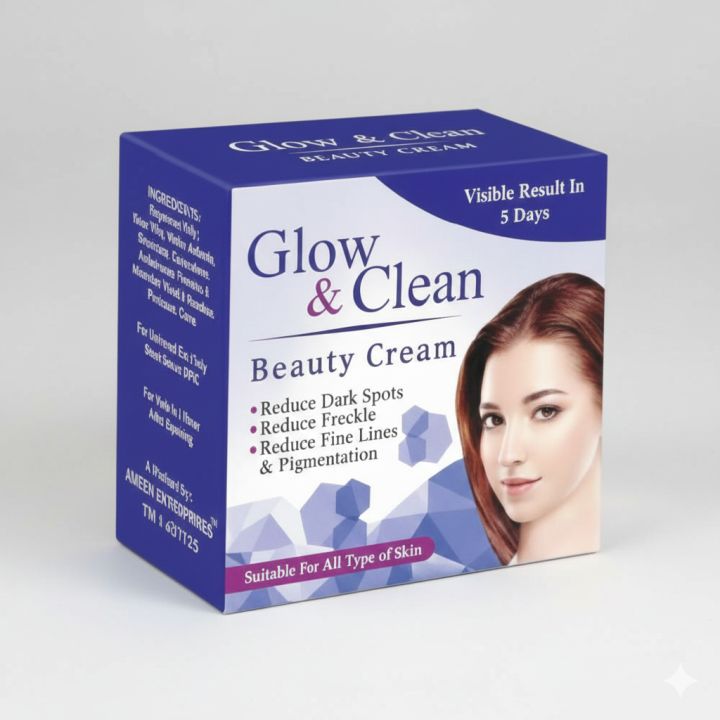 Glow & Clean Beauty Cream, Removes Acne, Pimples, Spots & Dark Circles ...