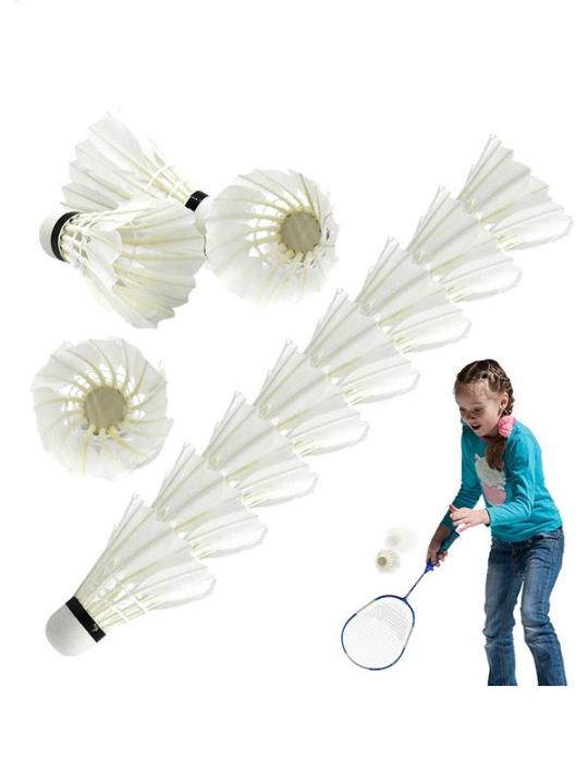12Pcs/set Feather Badminton Shuttlecocks Set Hight Speed Feather ...