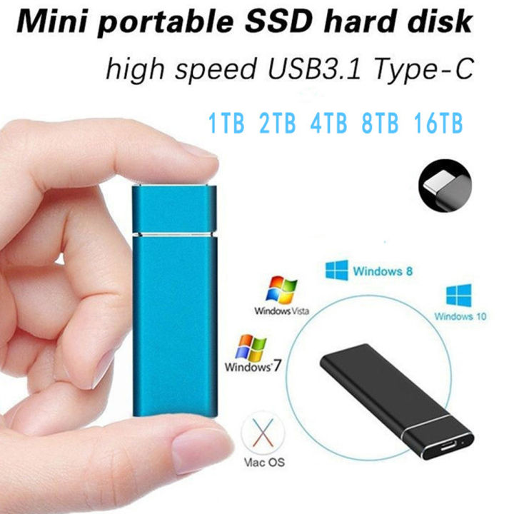 2TB External Hard Drive SSD 16TB 20TB 30TB 500GB Mobile Solid State Hard Drive USB 3.0 External ...