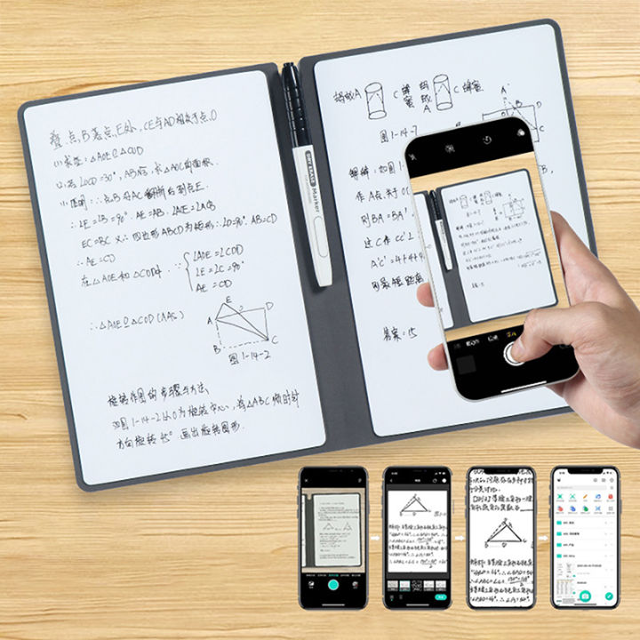 1pc/1set A5 Reusable Whiteboard Notebook Memo Book With Free Whiteboard ...