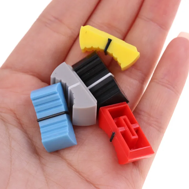 10PCS/set Fader Knob Cap Touch Sensitive Slider Ribbed Mixer Desk ...