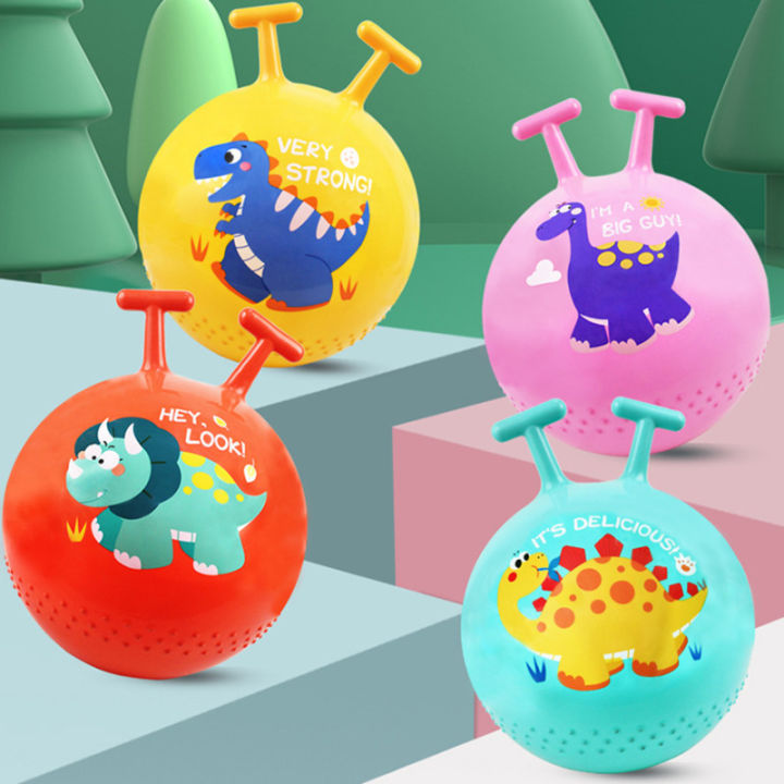 T-Handle Dinosaur Claw Bouncing Ball Space Hopper Balance Exercise ...