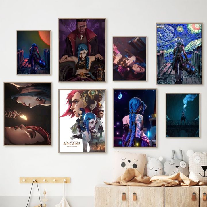 Arcane Series Animation League Of Legends Poster No Framed Kraft Club ...